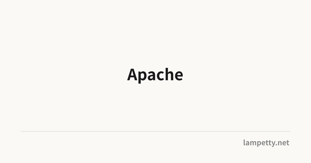 Apache | oinume journal